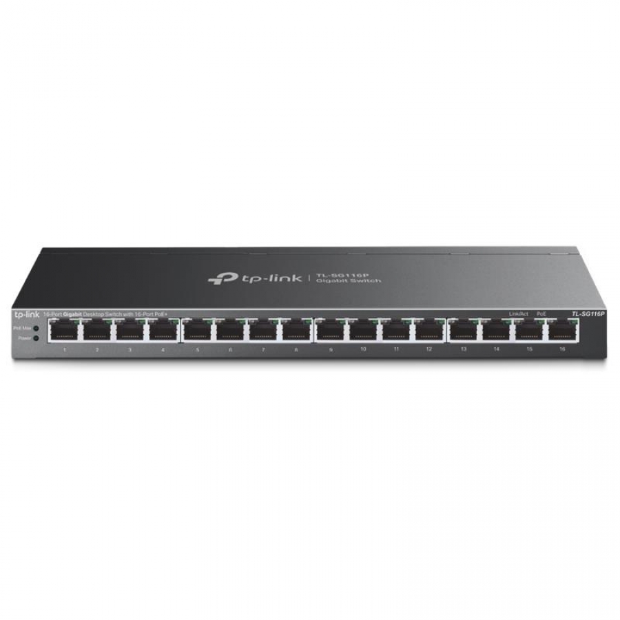 TP-LINK TL-SG116P 16 PORT POE+ 120W GIGABIT DESKTOP SWITCH Fiyatı ve ...